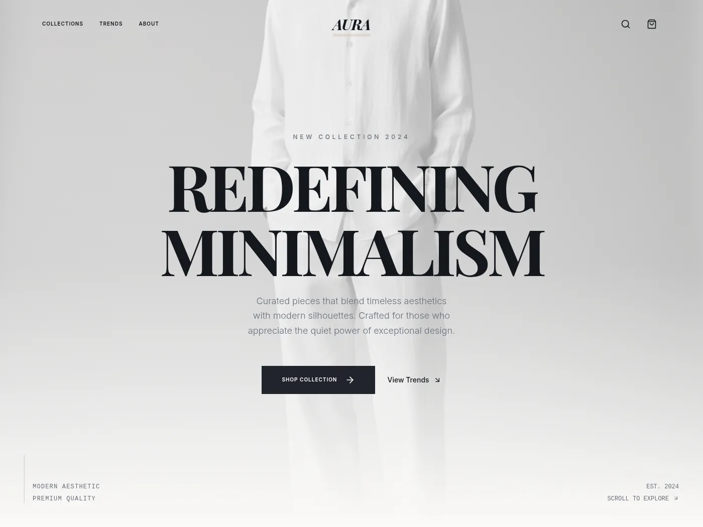 Minimal Gym Gear Site