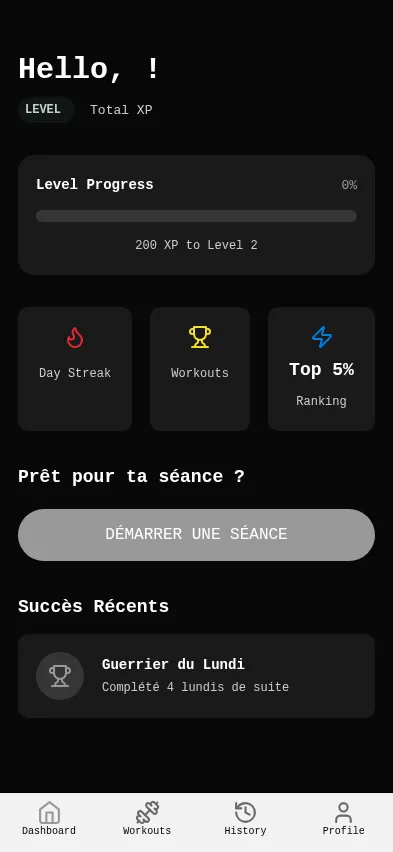 Gym Gamification Tracker