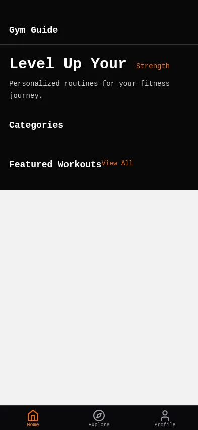 Gym Guide App
