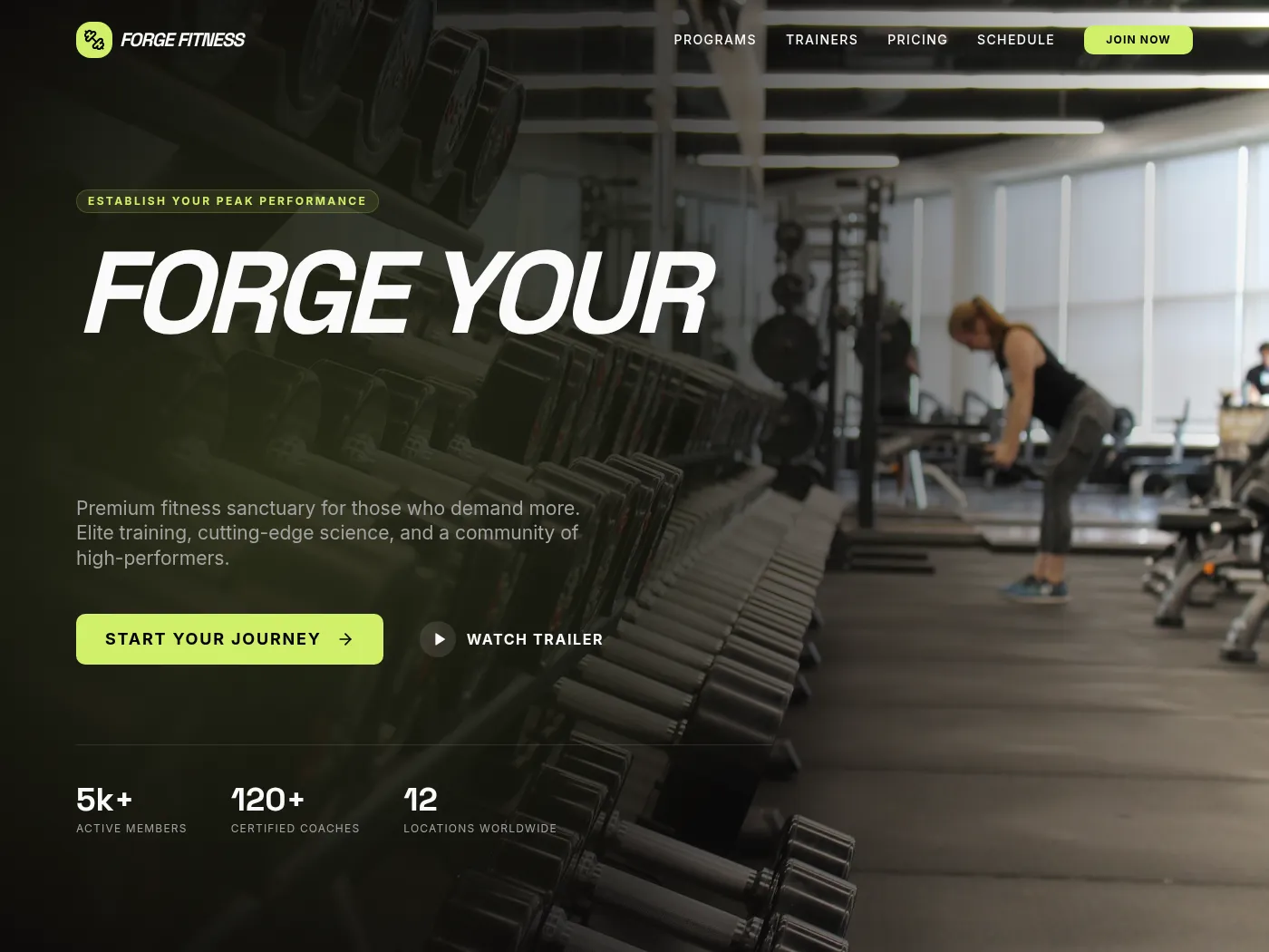 Gym Landing Page