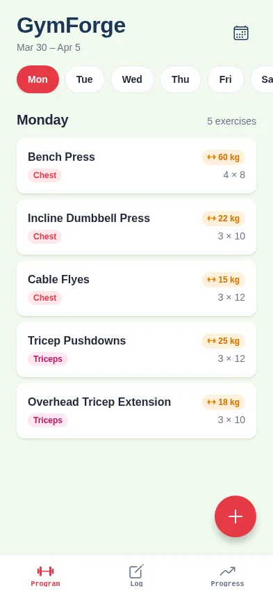 Gym Progress Tracker