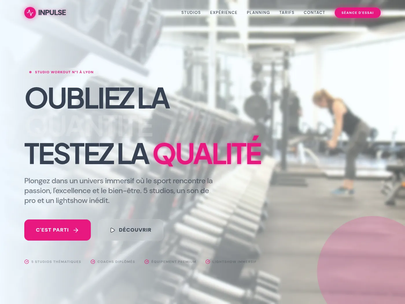Gym Showcase Site