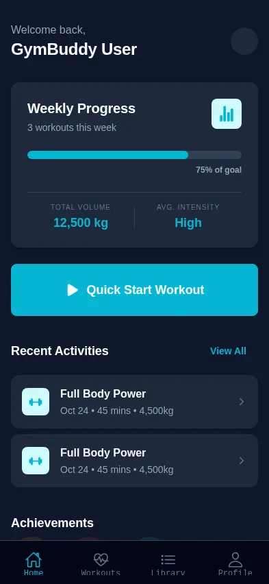 GymBuddy Fitness App