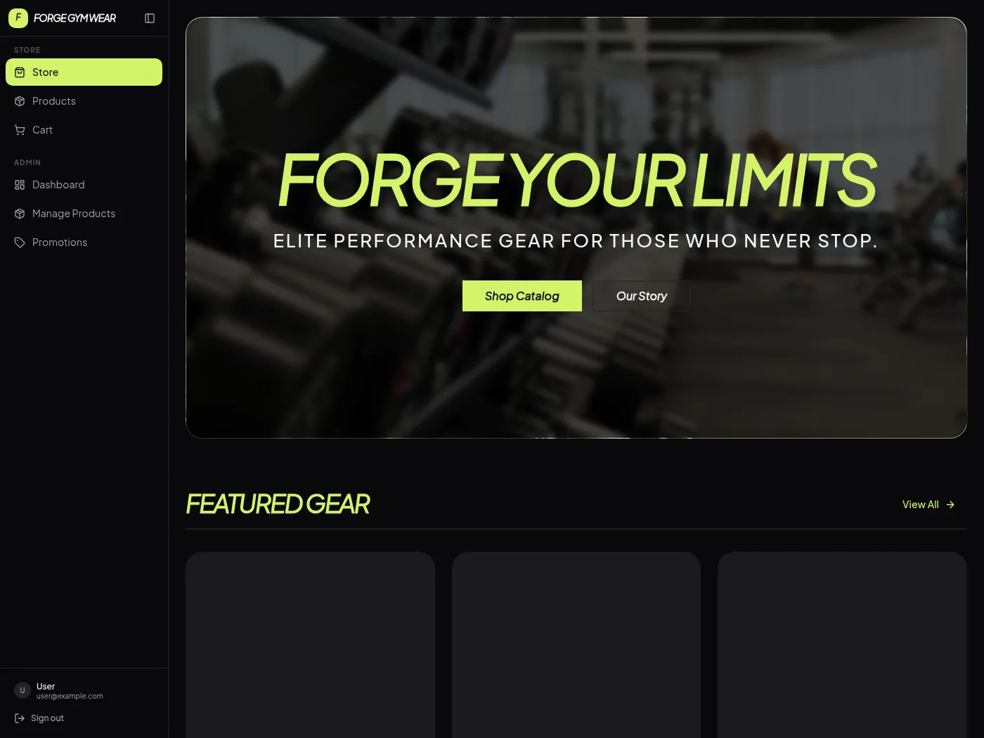Gym Wear Shop