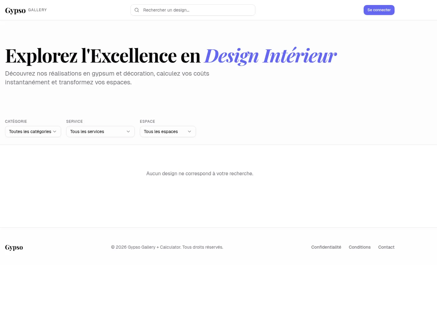 Gypso Gallery + Calculator