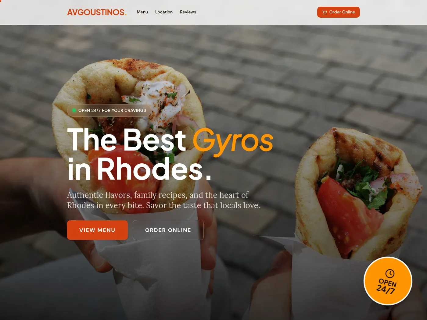 Avgoustinos Gyros Website