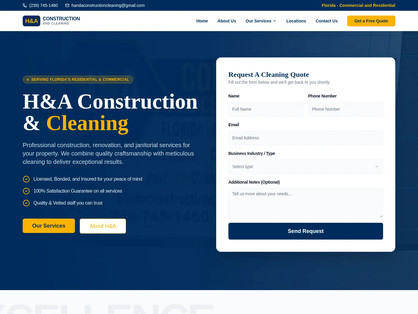 H&A Services Website