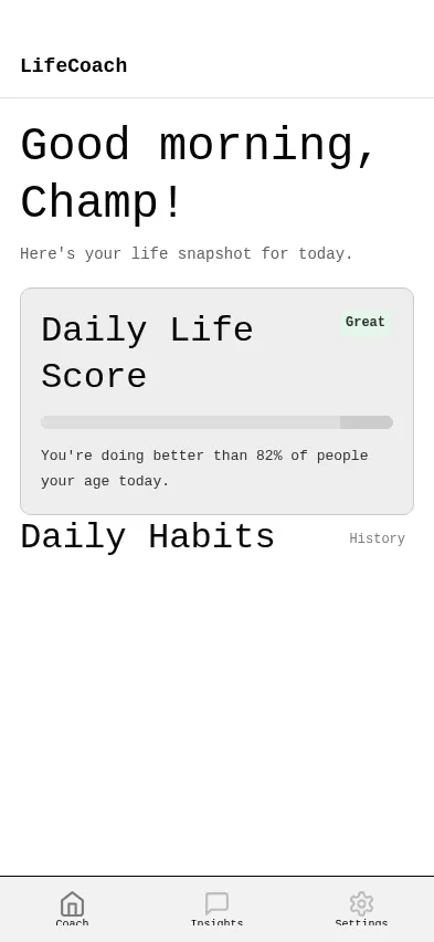 LifeCoach Pocket Tracker