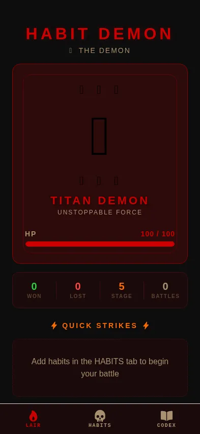 Habit Demon Tracker