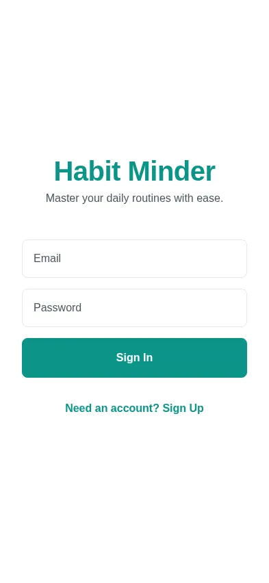 Habit Minder Mobile