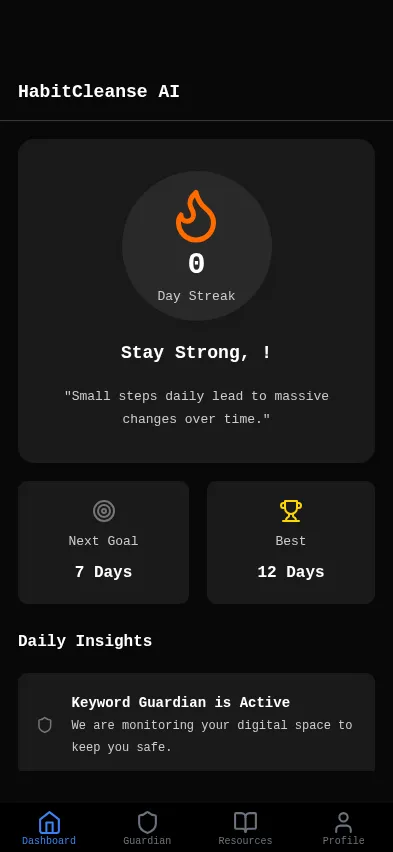 HabitCleanse AI App