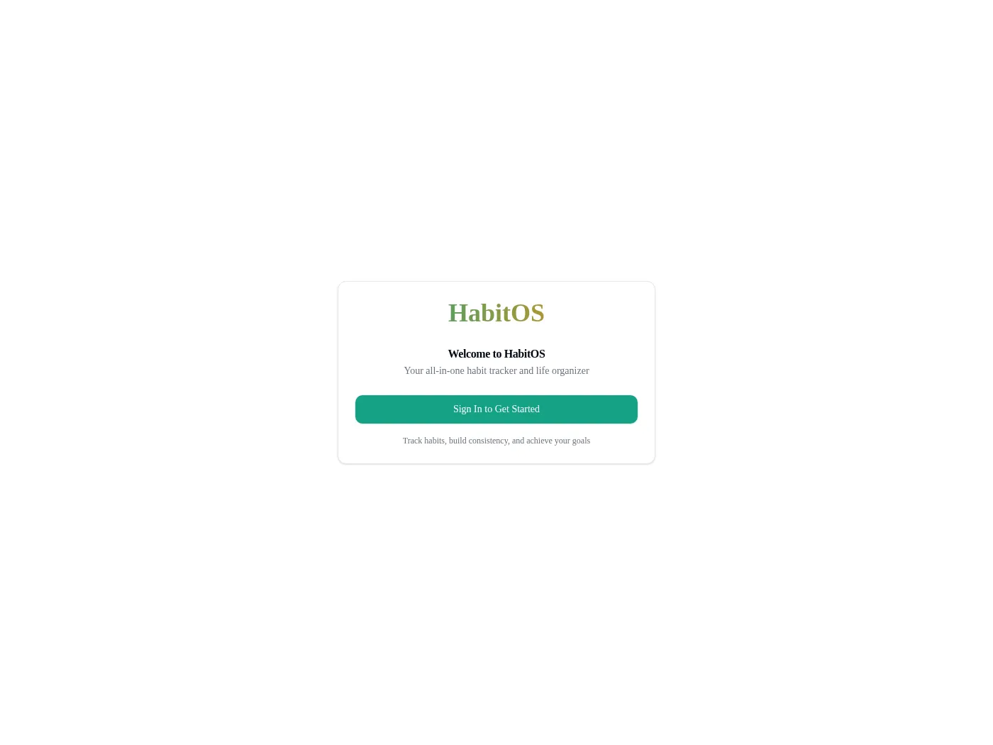 HabitOS Notion System