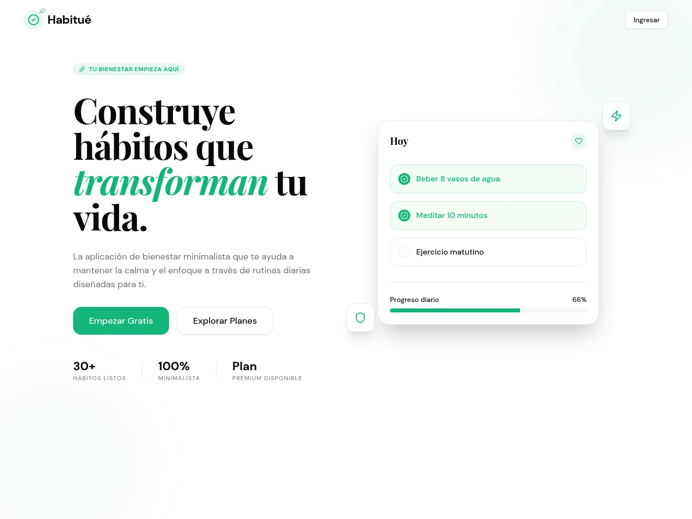 Habitué Wellness Tracker