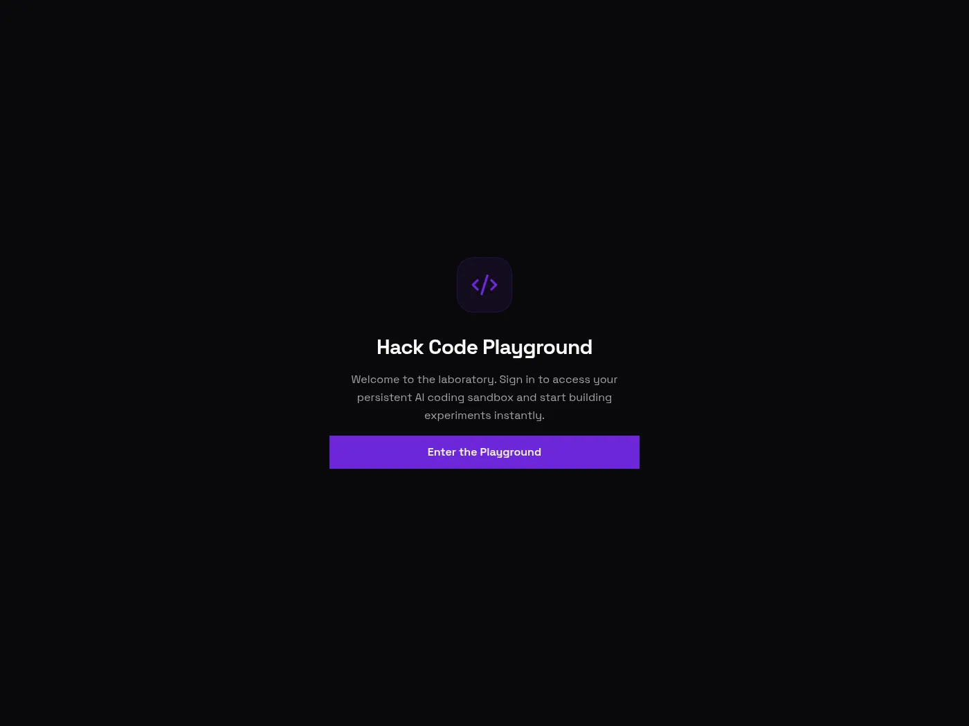 Hack Code Playground