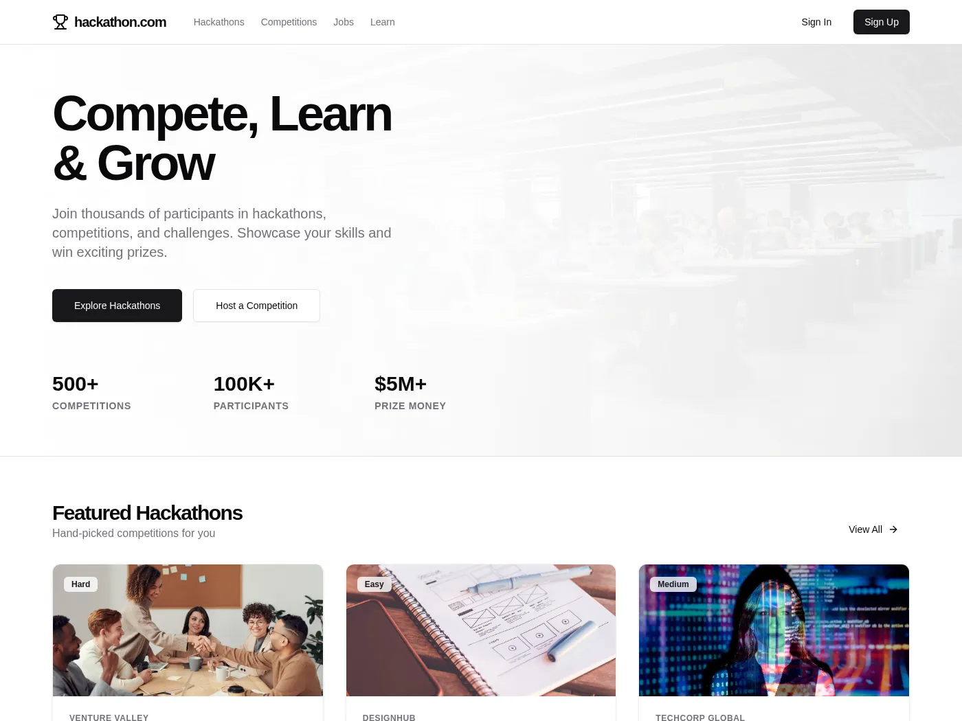 Hackathon.com Platform