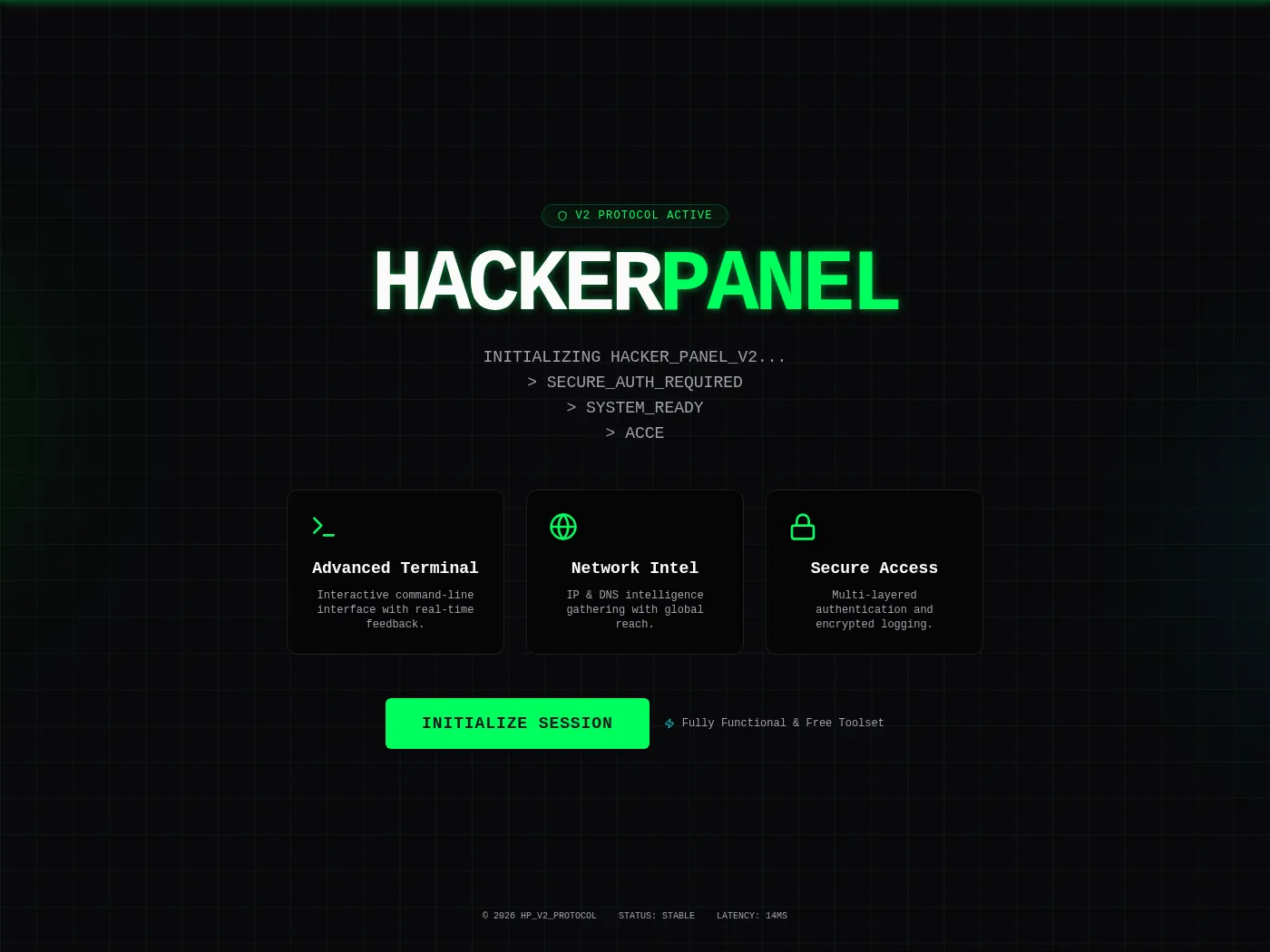Hacker Panel Clone