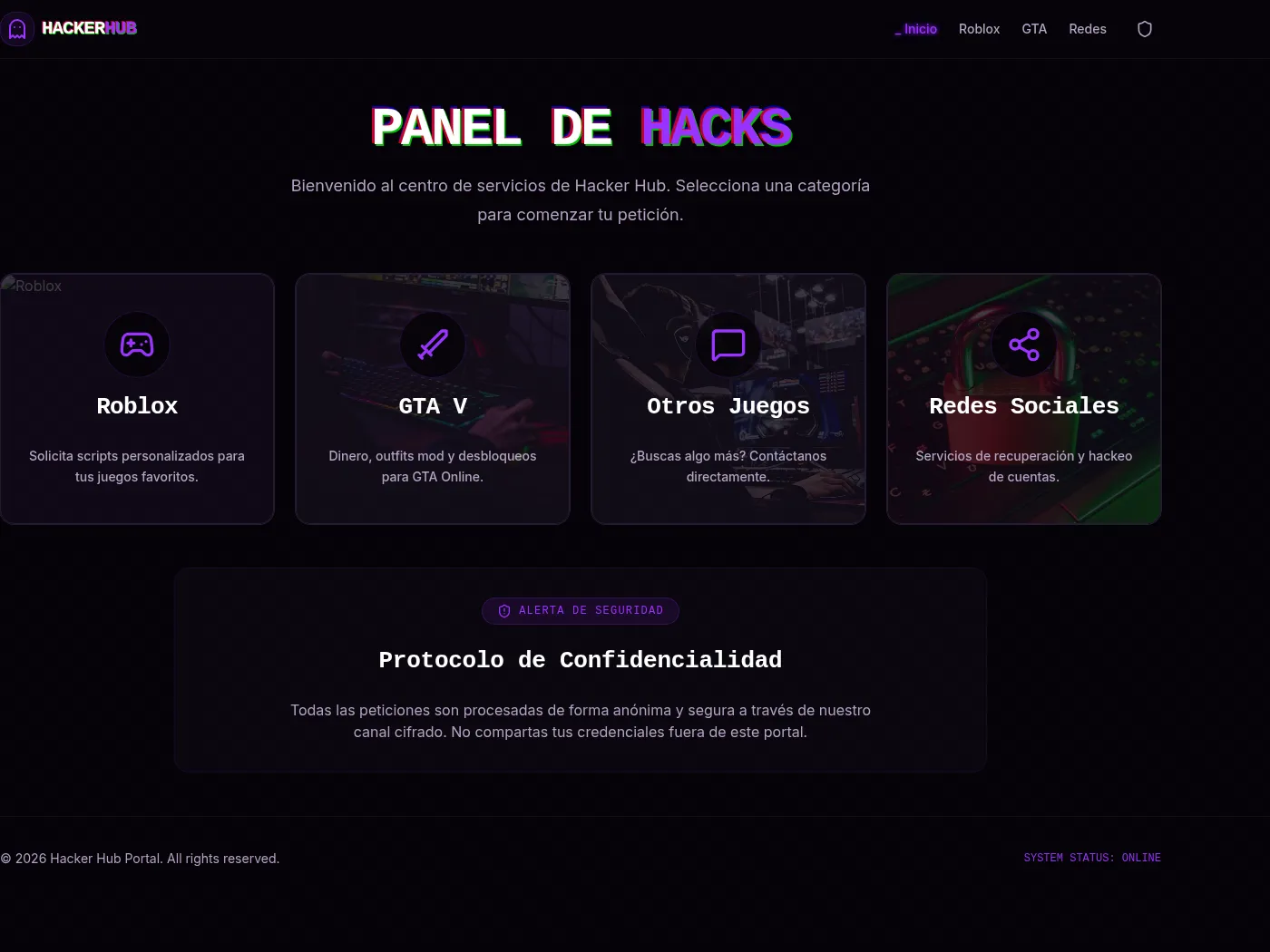 Hacker Hub Portal