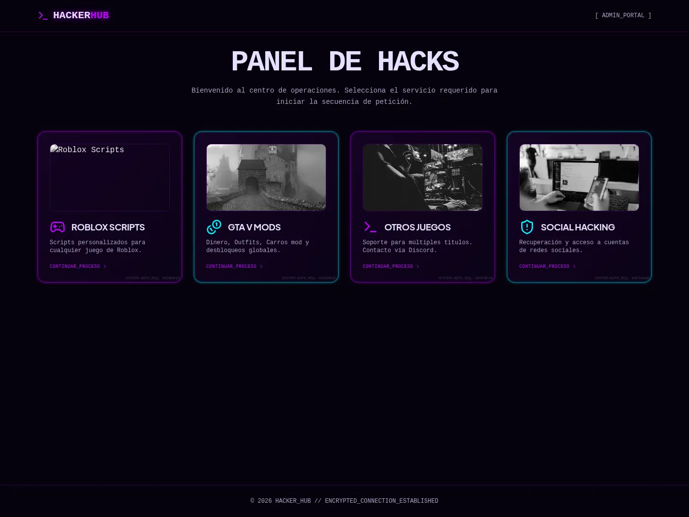 Hacker Hub Portal