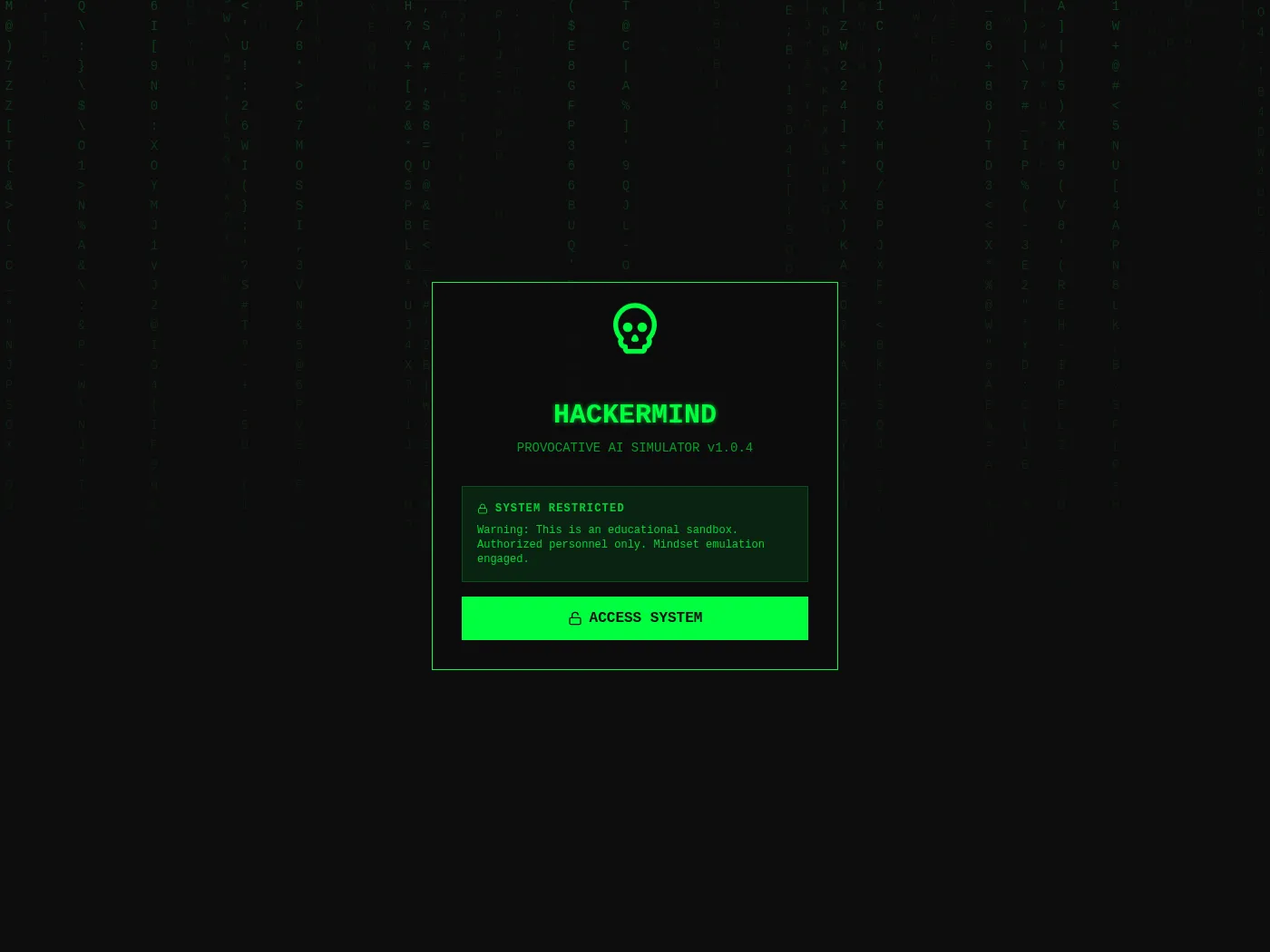 HackerMind AI Simulator