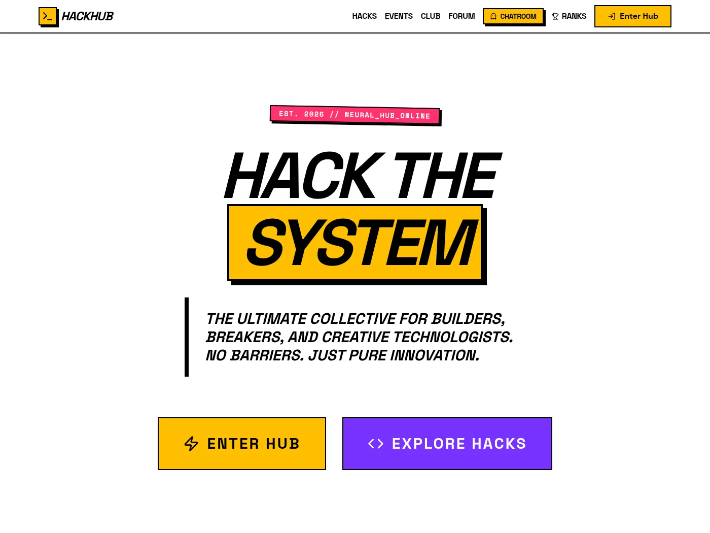 HackHub Community Portal