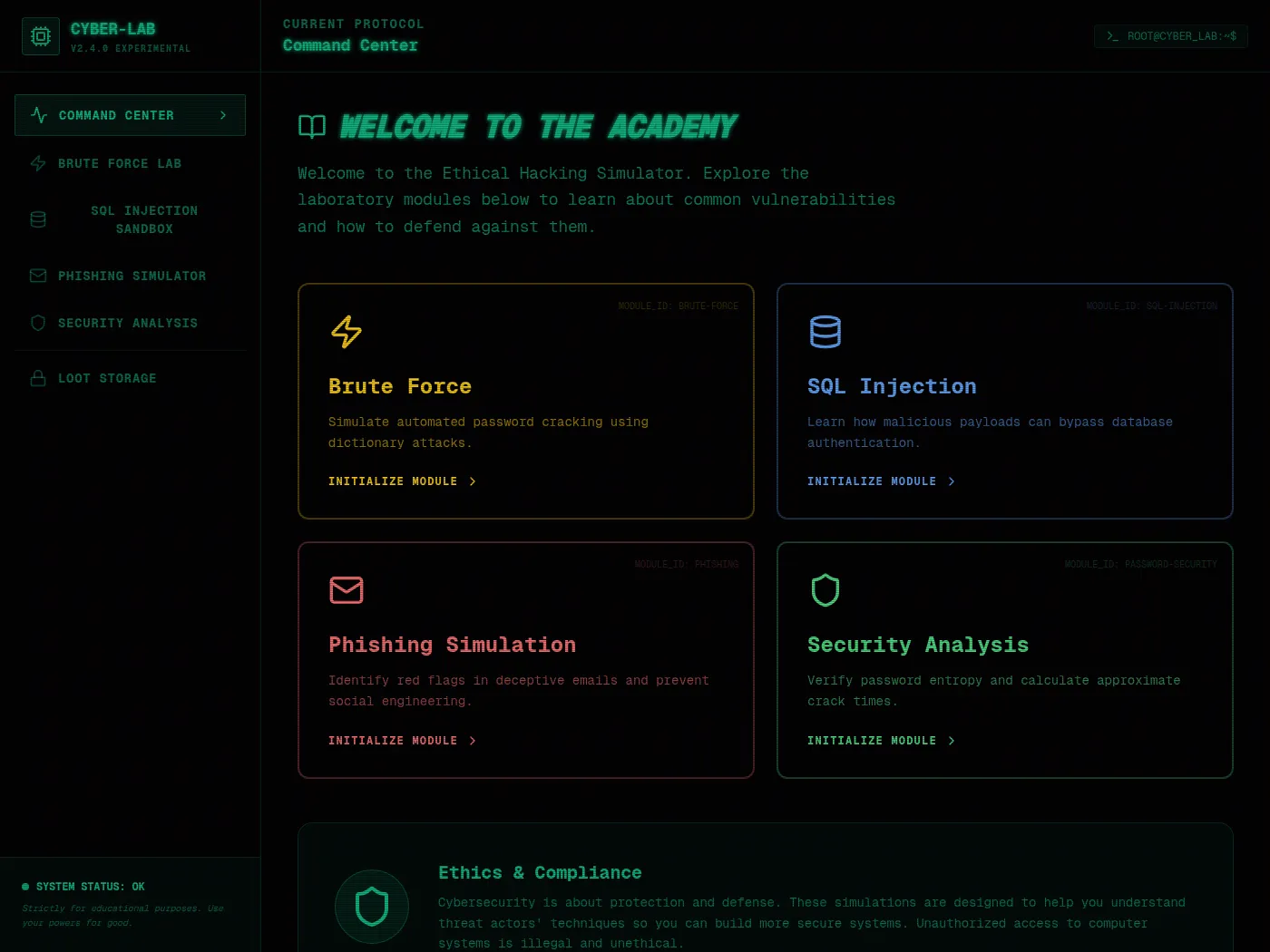 Ethical Hacking Simulator