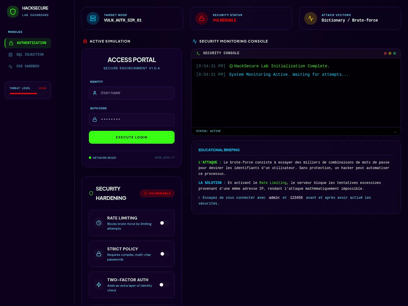 HackSecure Demo Portal