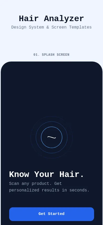Hair Analyzer App UI