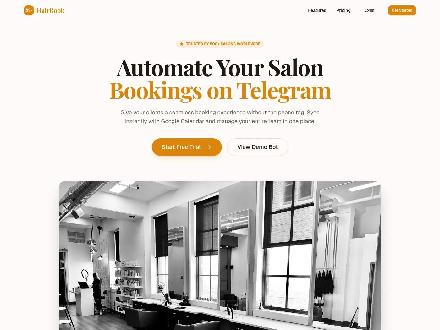 HairBook Telegram Bot