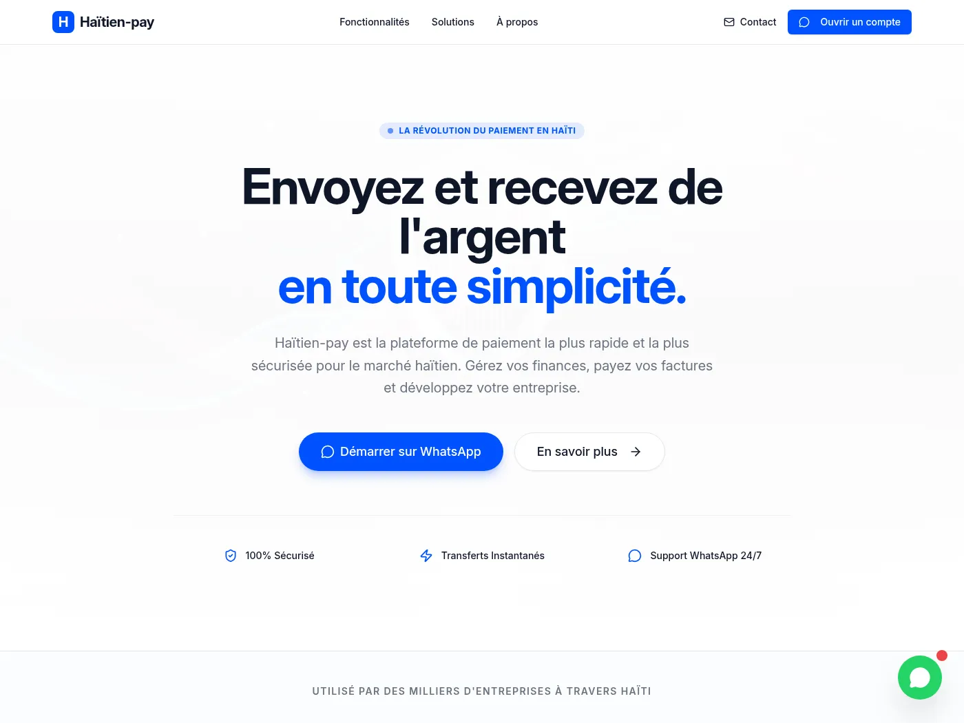 Haïtien-pay Landing Page