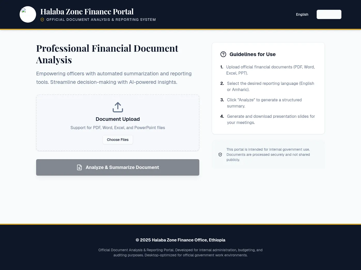 Halaba Finance Portal