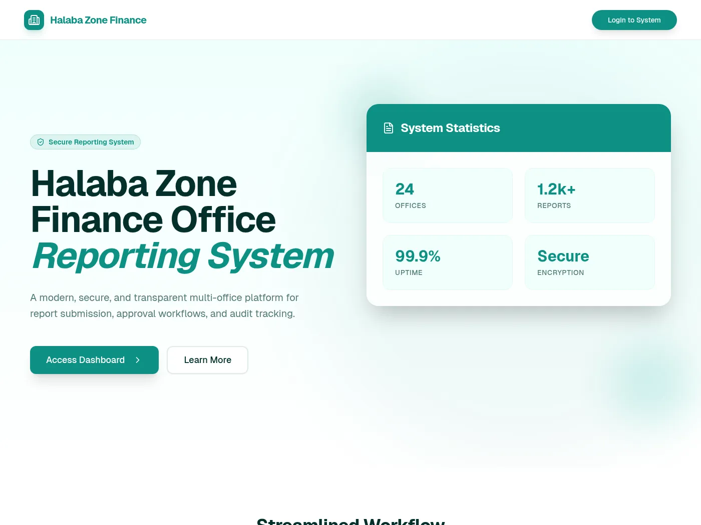 Halaba Finance Reporting