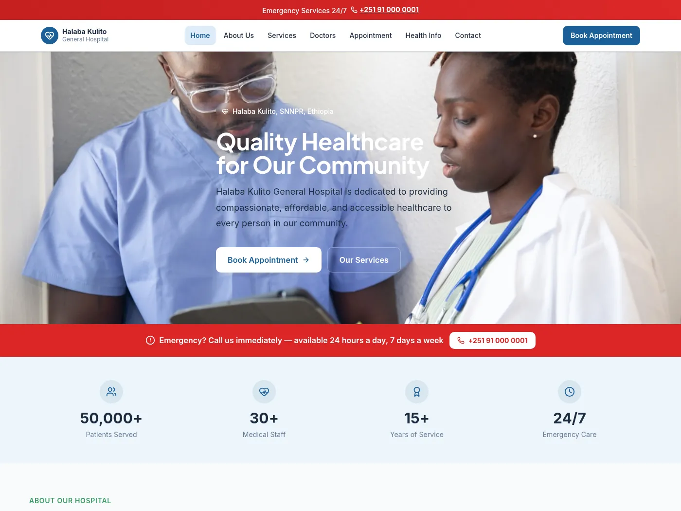Halaba Hospital Web Portal