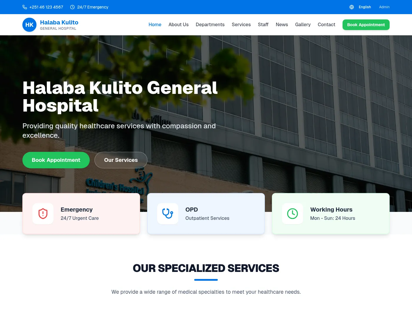 Halaba Kulito Hospital Web