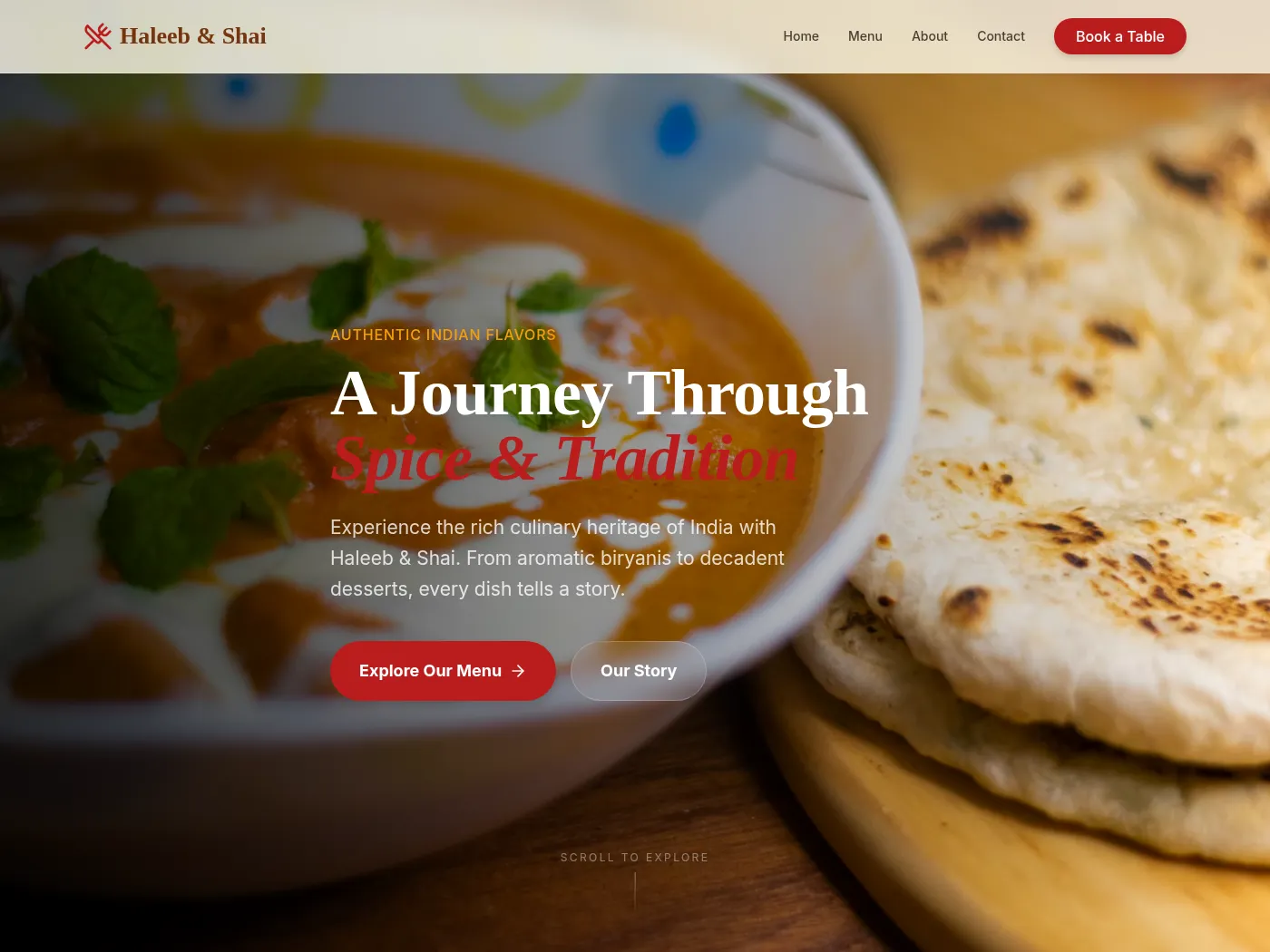 Haleeb And Shai Menu Site