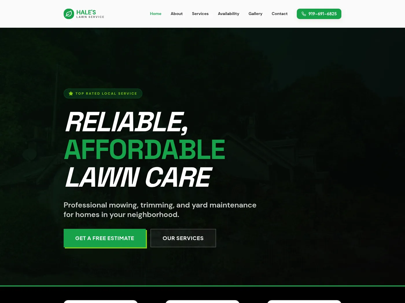 Hale’s Lawn Service Web