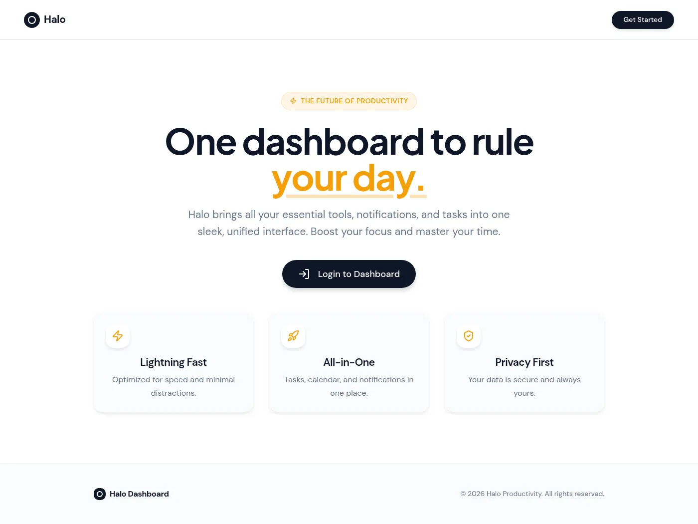Halo Dashboard