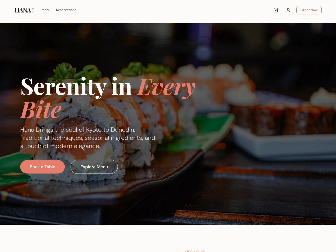 Hana Japanese Restaurant Site