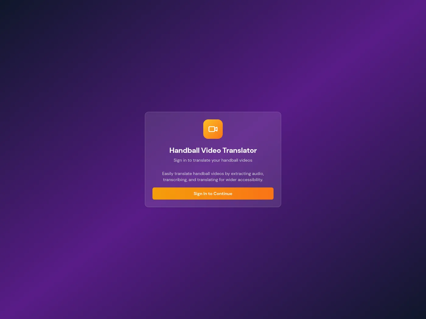 Handball Video Translator