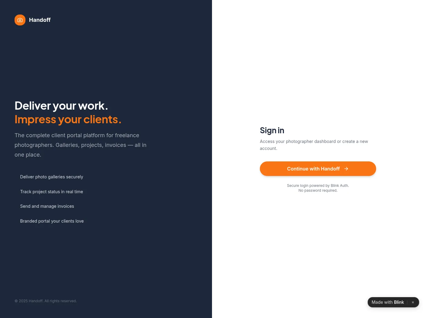 Handoff Client Portal