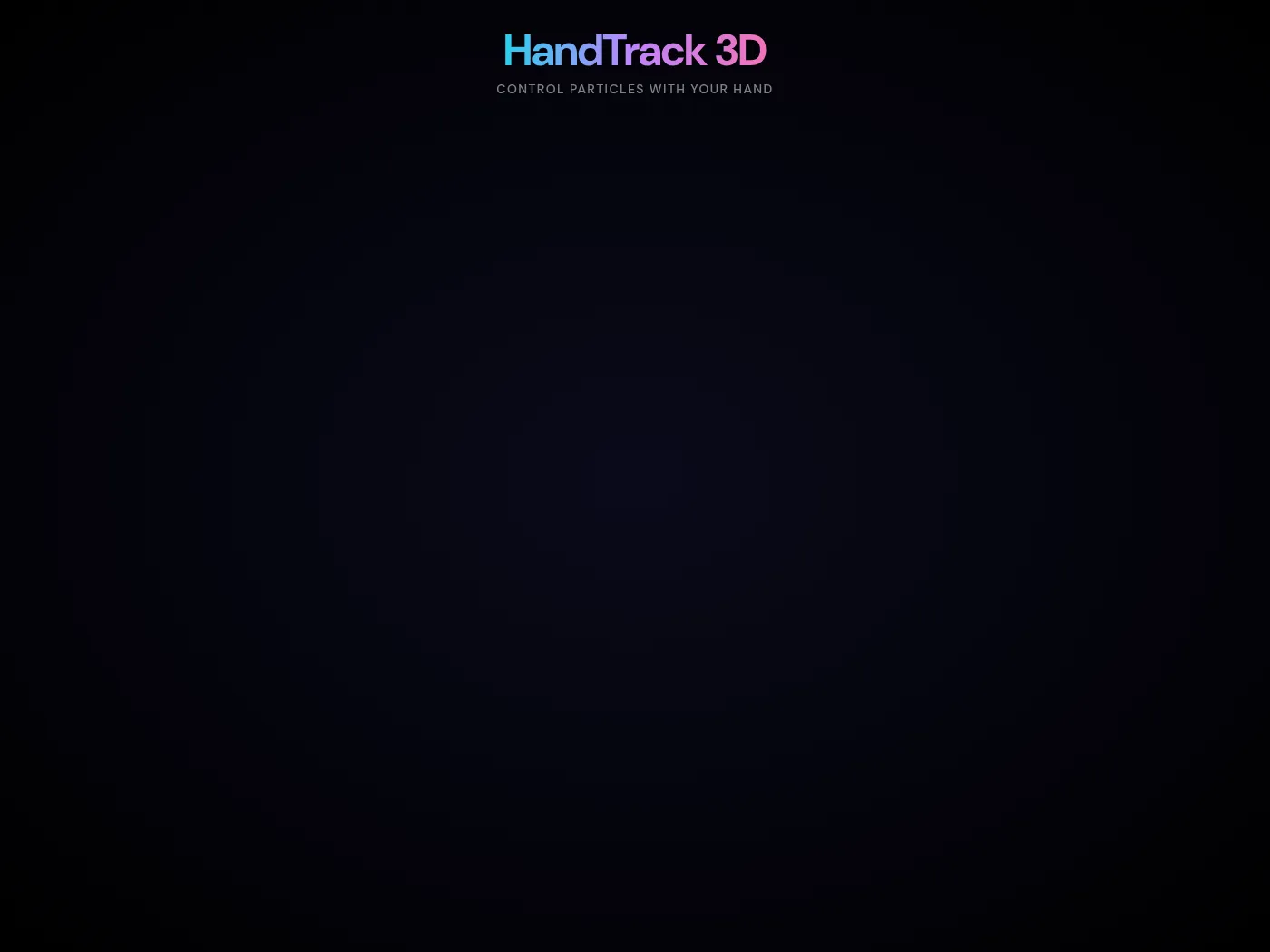 HandTrack 3D Particles