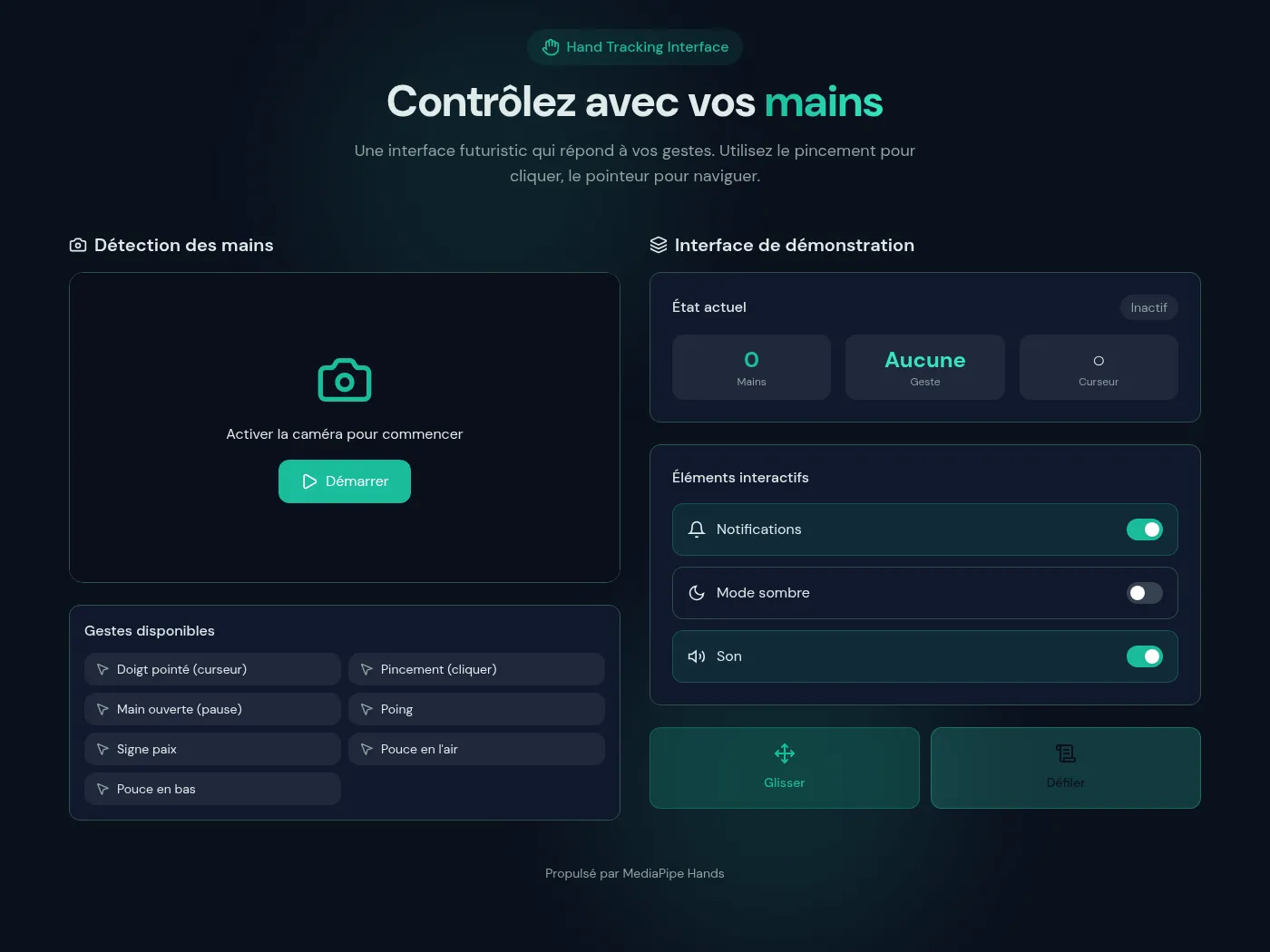 HandTrack Interface App