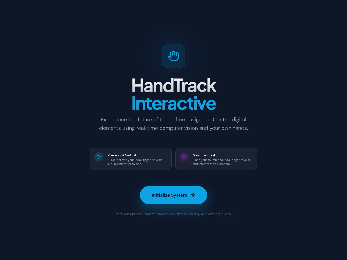 HandTrack Interactive Web