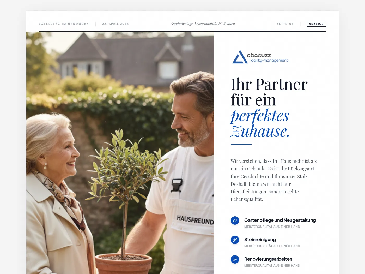 Handwerker Helden Anzeige