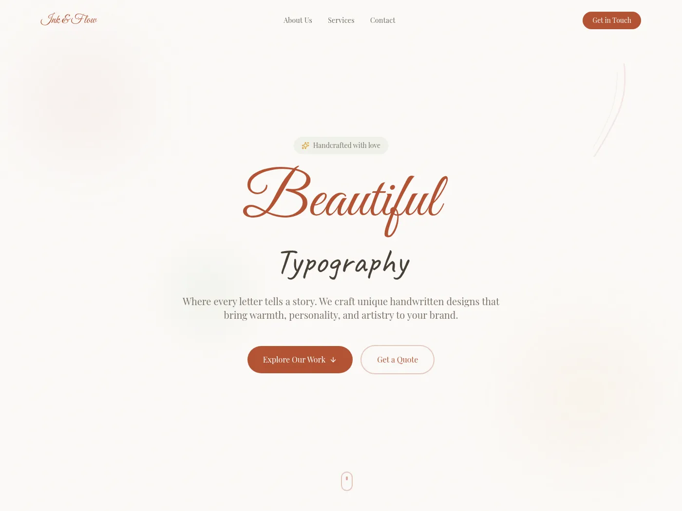 Handwritten Typography Site