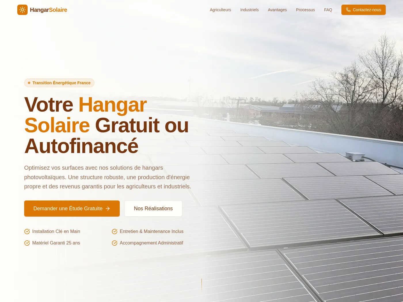 Hangars Photovoltaïques France