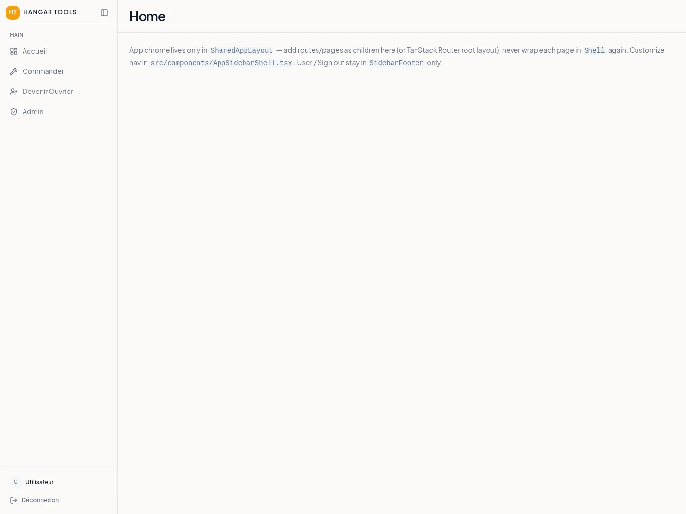 HangarTools Congo Platform