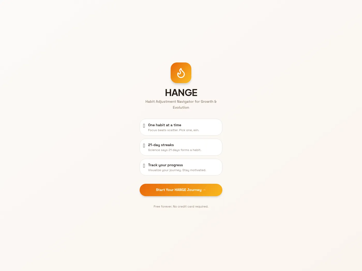 HANGE Habit Tracker