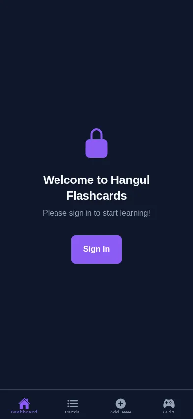 Hangul Flash PWA