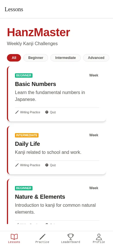 HanzMaster Japanese App
