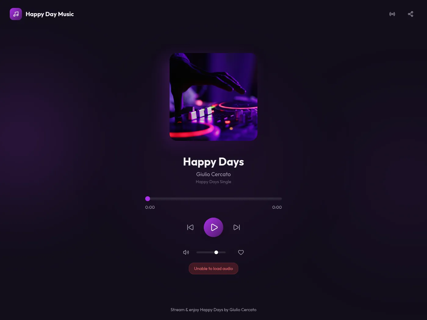Happy Day Music App